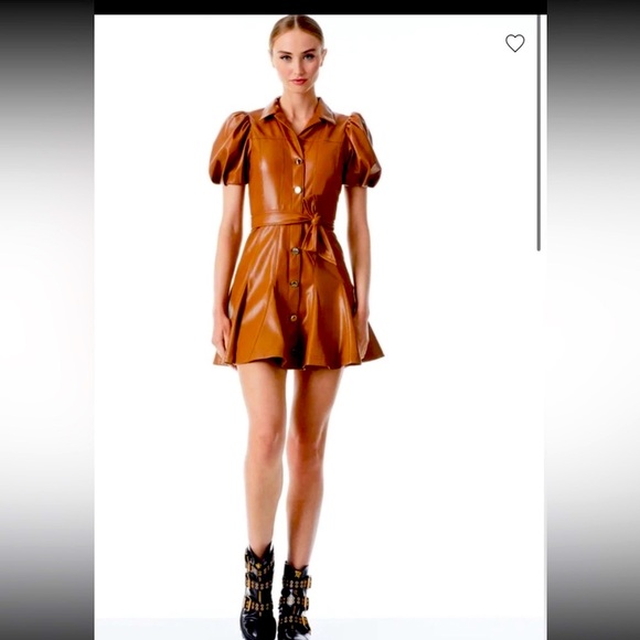 Alice + Olivia | Dresses | Nwt Alice And Olivia Vegan Leather Ofra Mini ...